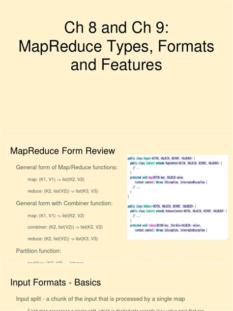 s mapreduce types formats features pdf map reduce apache hadoop