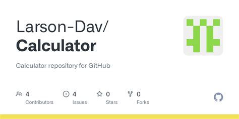 Github Larson Davcalculator Calculator Repository For Github