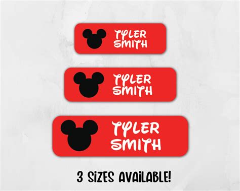 Mickey Mouse Printable Name Tags