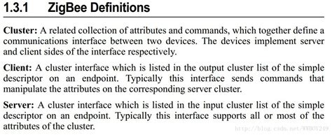 从官方定义理解zigbee中的cluster zigbee cluster library specification csdn博客