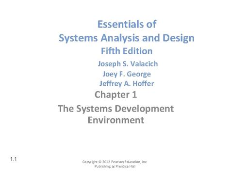 Essentials Of Systems Analysis And Design Fifth Edition