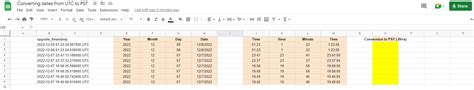 converting dates through time zone r excel
