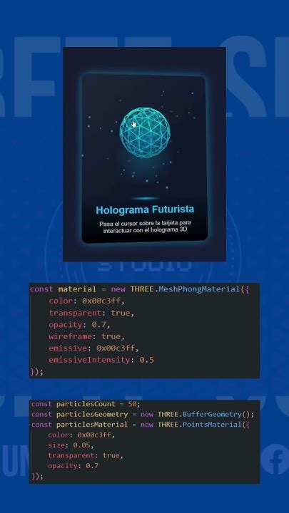 Holograma 3d Usando La Librería Threejs Con Html Css Y Js Html Css