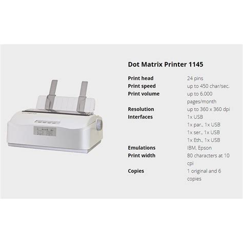 Dascom 1145 With Usb Port Dot Matrix Printer Td1145 Wme My