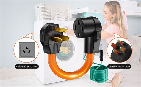 4 Prong To 3 Prong Dryer Adapter With Green Ground Wire
