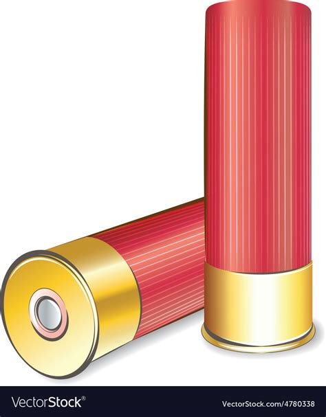Shotgun Shell On White Background Royalty Free Vector Image