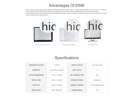 Buy Waveshare 7 5inch E Ink Display HAT B 800480 Pixels 3 3V 5V Red Black White Three Color E