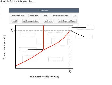 label the following on the phase diagram above solved label
