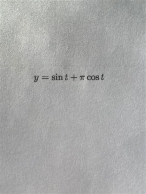 Answered Y Sint π Cos T Bartleby