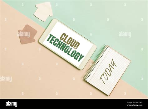 Conceptual Display Cloud Technology Business Approach Storing And