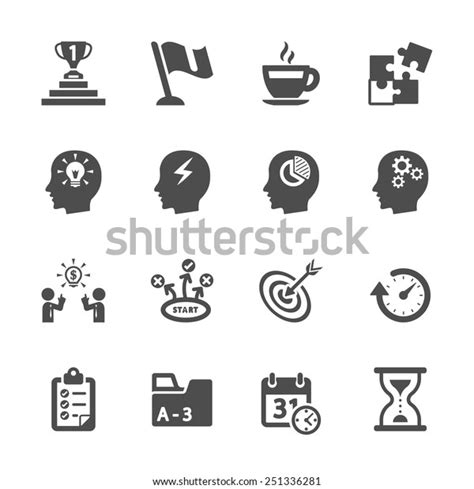 业务生产力图标集，矢量 Eps10。 库存矢量图（免版税）251336281