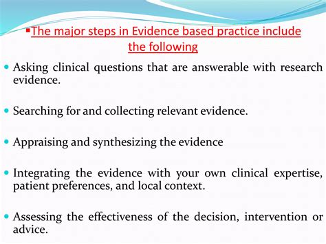 Evidence Base Practice Ebp Define Benefits Resource Steps Ppt Pptx
