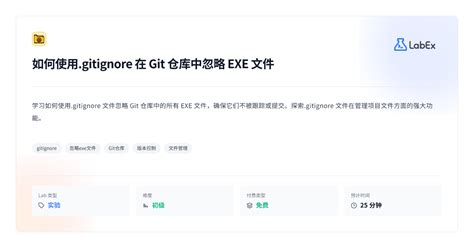 如何使用 Gitignore 在 Git 仓库中忽略 Exe 文件 Labex