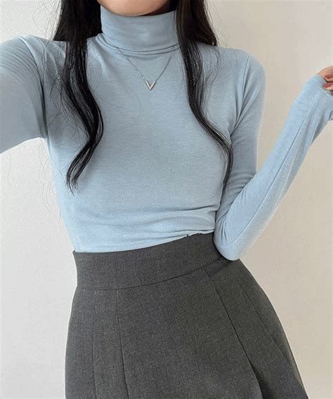 당일출고 긴팔 기모 히트 발열 목폴라 하이넥 반목 폴라 슬림핏 기본 베이직 이너 에이블리