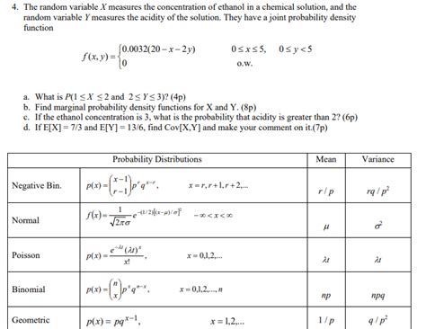 Solved The Random Variable X Measures The Concentration Chegg