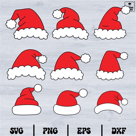 Santa Hat Svg Christmas Hat Layered Cut File Christmas Svg Santa