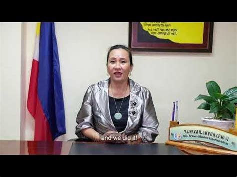 Message To The Graduates By Sds Majarani Macaraeg Jacinto Edd Ceso Vi