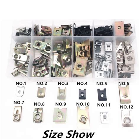 120 шт Смешанные универсальные авто саморезы металлическое основание Железный блок крепеж зажим