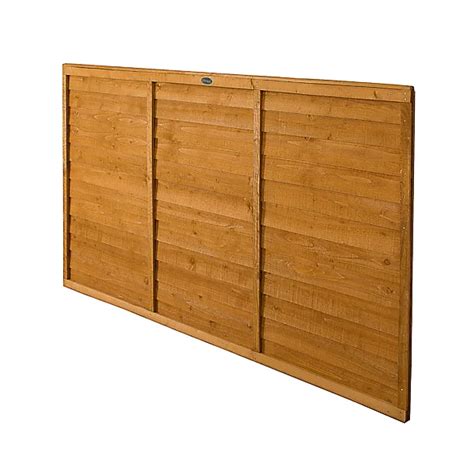 Forest Garden Traditional Overlap Dip Treated 4ft Wooden Fence Panel W