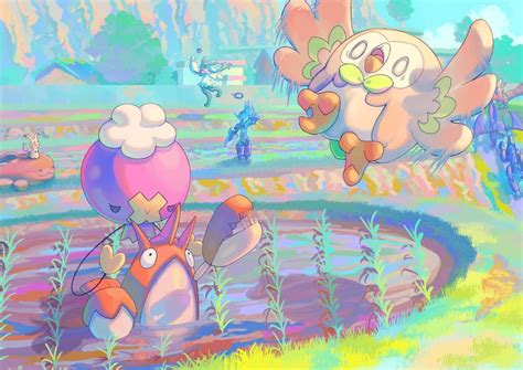 Rowlet Mimikyu Garchomp Drifloon Meowscarada And 5 More Pokemon Drawn By Mokukitusui