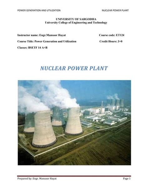 Nuclear Powerplant Ppt Pptx Power And Energy Industry Industries