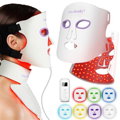 Easyinbeauty Led Face Mask Light Therapy 7 Colors Red Light Therapy For Face And