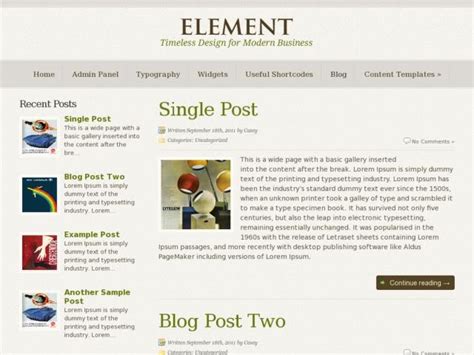 Element Wordpress Theme Methemes