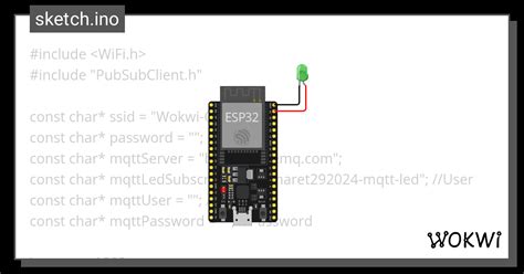 2024 Esp32mqtt Led Subscriber Wokwi Esp32 Stm32 Arduino Simulator