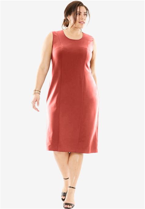 A New Tailored Plus Size Sheath Dress In Our Signature Bi Stretch