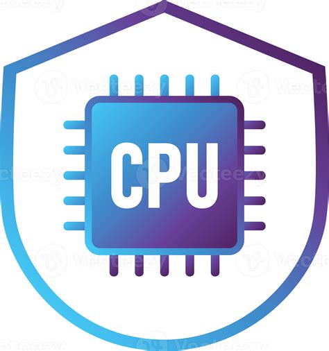 computer cpu shield modern gradient icon 15437028 png