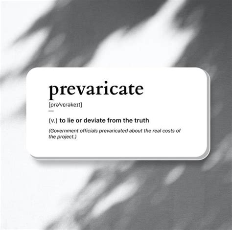 Prevaricate An Unusual Word For Deceit