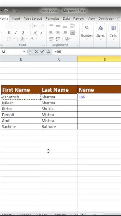 Shorts Excel Shorts Excel Tricks Combining Two Cells Value