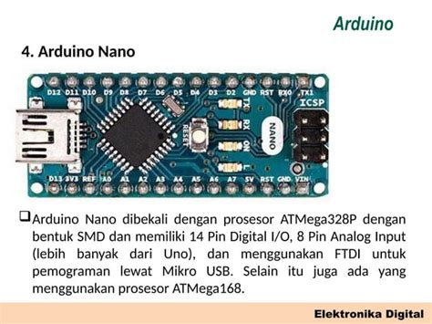 Dari Arduino Uno Elektronika Digitalpptx