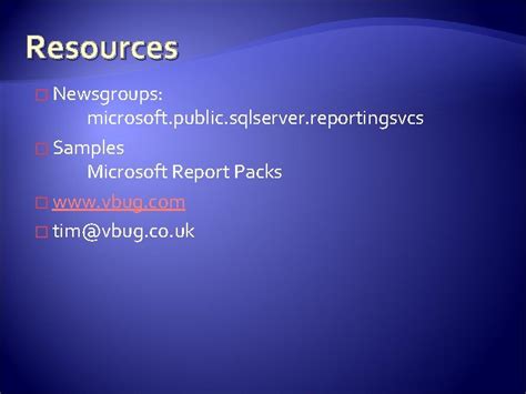 GETTING STARTED WITH SQL SERVER REPORTING SERVICES SSRS