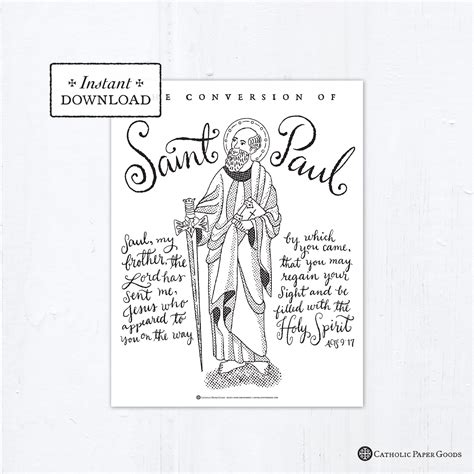 Paul Conversion Coloring Page Coloring Pages