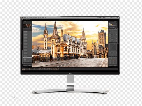 컴퓨터 모니터 Ips 패널 21 9 종횡비 Led 백라이트 Lcd Lg Corp Lg 텔레비전 디스플레이 광고