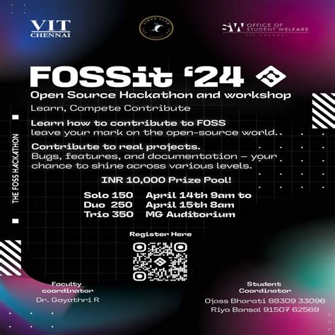 Linux Club Vit Chennai On Linkedin 🌐 Join Us At Fossit24 By Linux