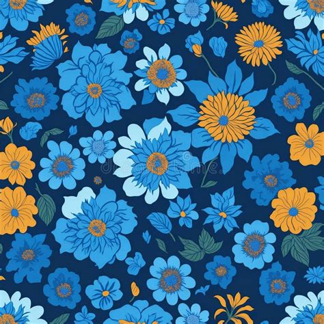 Seamless Patterns Repeating Patterns Design Fabric Floral Color Generated By Ai Stock