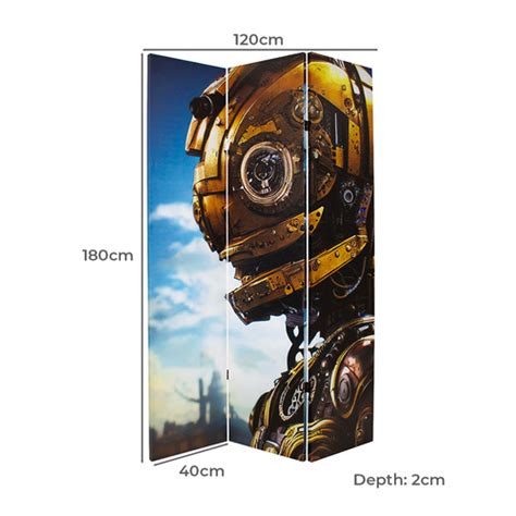 Panel Metal Action Figure Canvas Room Divider Temple Webster