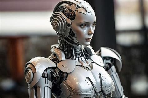 Premium Ai Image Futuristic Ai Android Robot