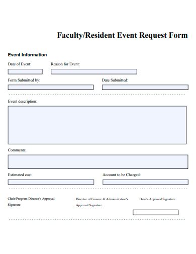 Free Event Request Form Samples In Pdf Ms Word