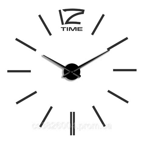 Купить Часы настенные 3d Diy Clock Большие Черные Стрелка 31 см