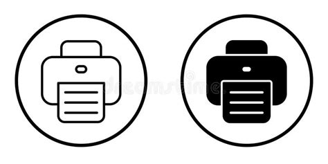 Printer Icon And Print Symbol Fax Sign Vector Stock Vector