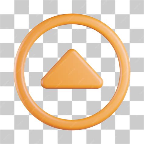 Premium Psd Circle Caret Up Arrow 3d Icon