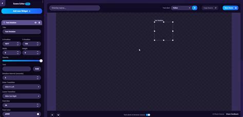 Text Rotation Widget Sound Alerts Help
