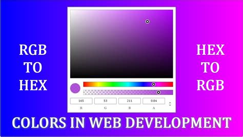 Converting Rgb To Hexadecimal And Hexadecimal To Rgb Colors