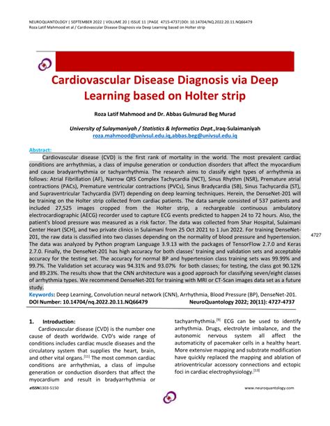 Pdf Cardiovascular Disease Diagnosis Via Deep Learning Based On