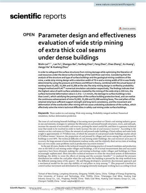 Pdf Parameter Design And Effectiveness Evaluation Of Wide Strip