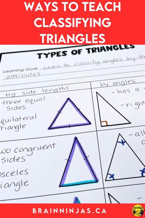 Ways To Teach Classifying Triangles Ninja Notes Ways To Teach Classifying Triangles Ninja Notes