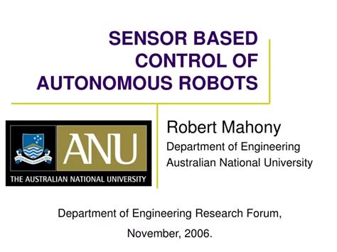 Ppt Sensor Based Control Of Autonomous Robots Powerpoint Presentation Id9336946